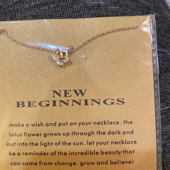 Jewelry | New Beginnings Gold Lotus Necklace | Poshmark